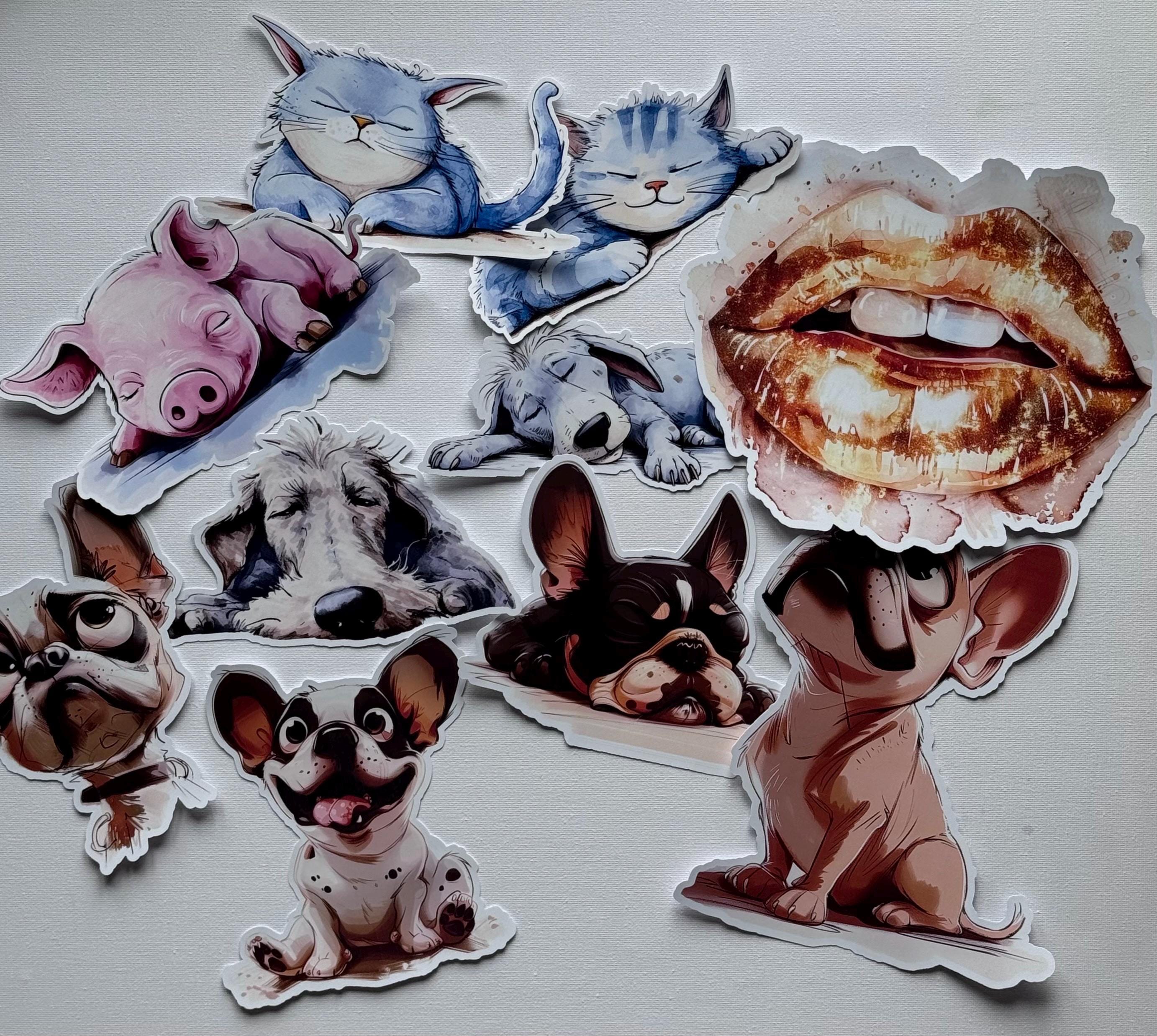 Piglet Sticker, Piglet Decal, Cute Piglet Sticker, Pink Piglet, Fat ...