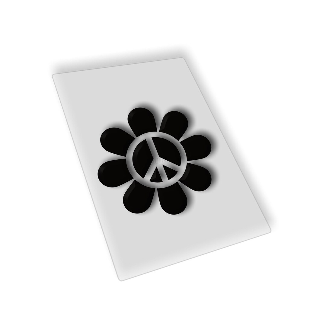 Reusable Plastic Stencil Peace Retro Pattern Stencil Template Perfect ...