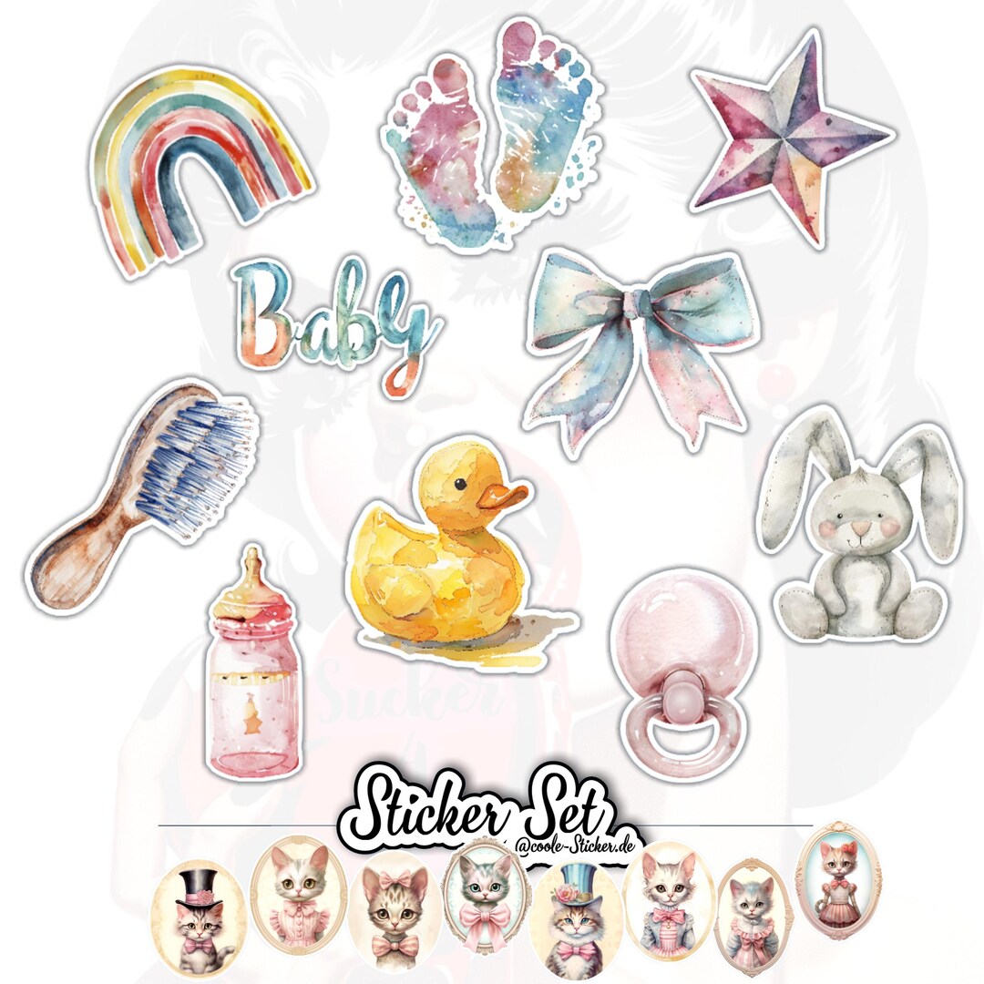 Cute Girl Sticker Pack - Laptop Stickers - Vinyl Stickers - Waterproof ...