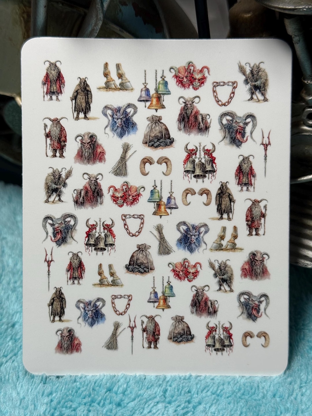 Krampus, Krampus Nail Stickers, Krampus Nails, Spooky Nail Art ...
