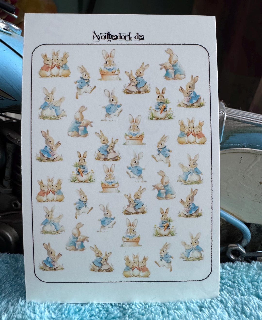 2D Nail Stickers Easter Time - Tattoo Stickers for Nail Art Peter ...