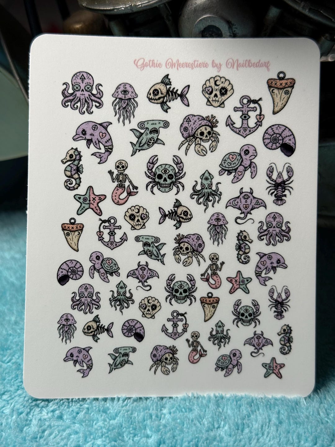 Gothic Cursed Sea Creatures Water Slide Stickers for Nails, Nail Art ...