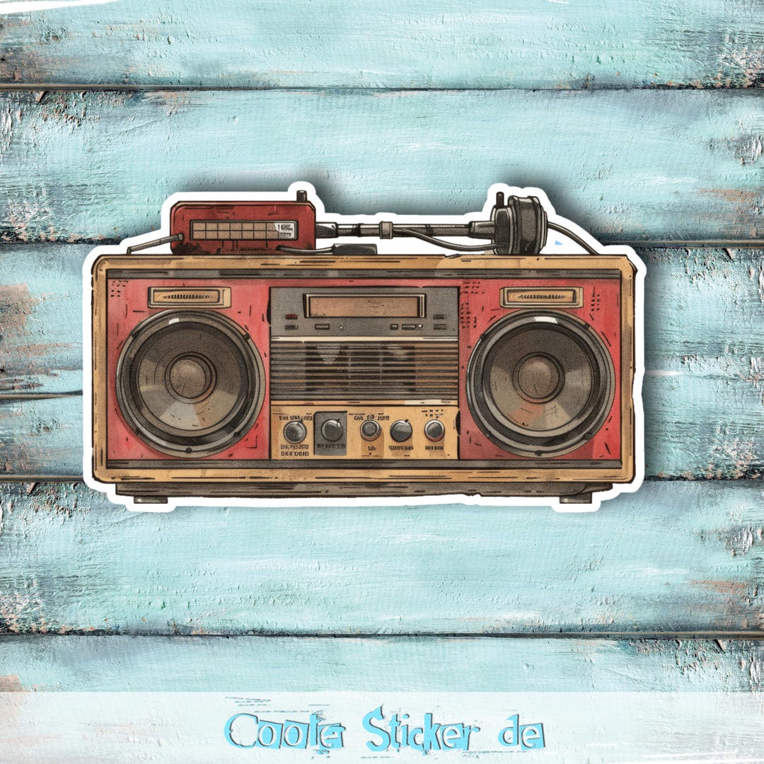 Retro Radio Stickers, Vintage Radio Stickers, Waterproof, Indoor and ...