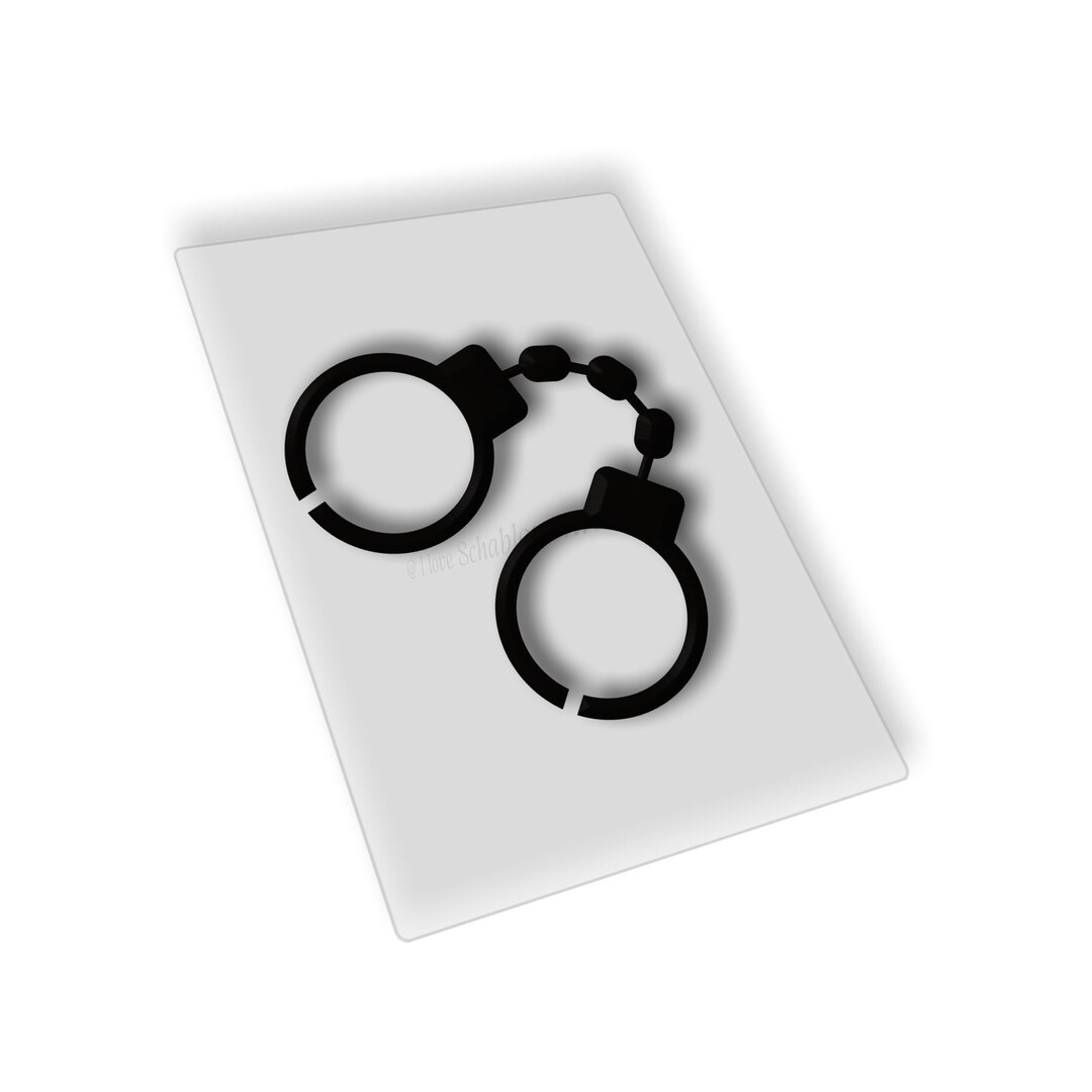 Handcuffs Stencil Reusable Plastic Stencil Stencil Template Perfect for ...