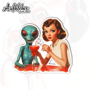 Vintage Space Sci-fi Girls, Retro Stickers, Space Stickers Individually ...