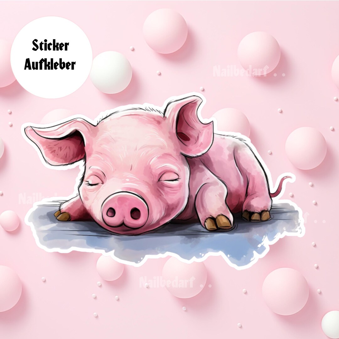 Piglet Stickers, Piglet Stickers, Cute Piglets, Sleeping Piglets, Cute ...