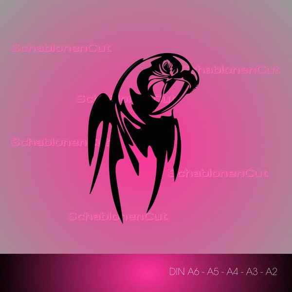 Parrot Stencil - Etsy