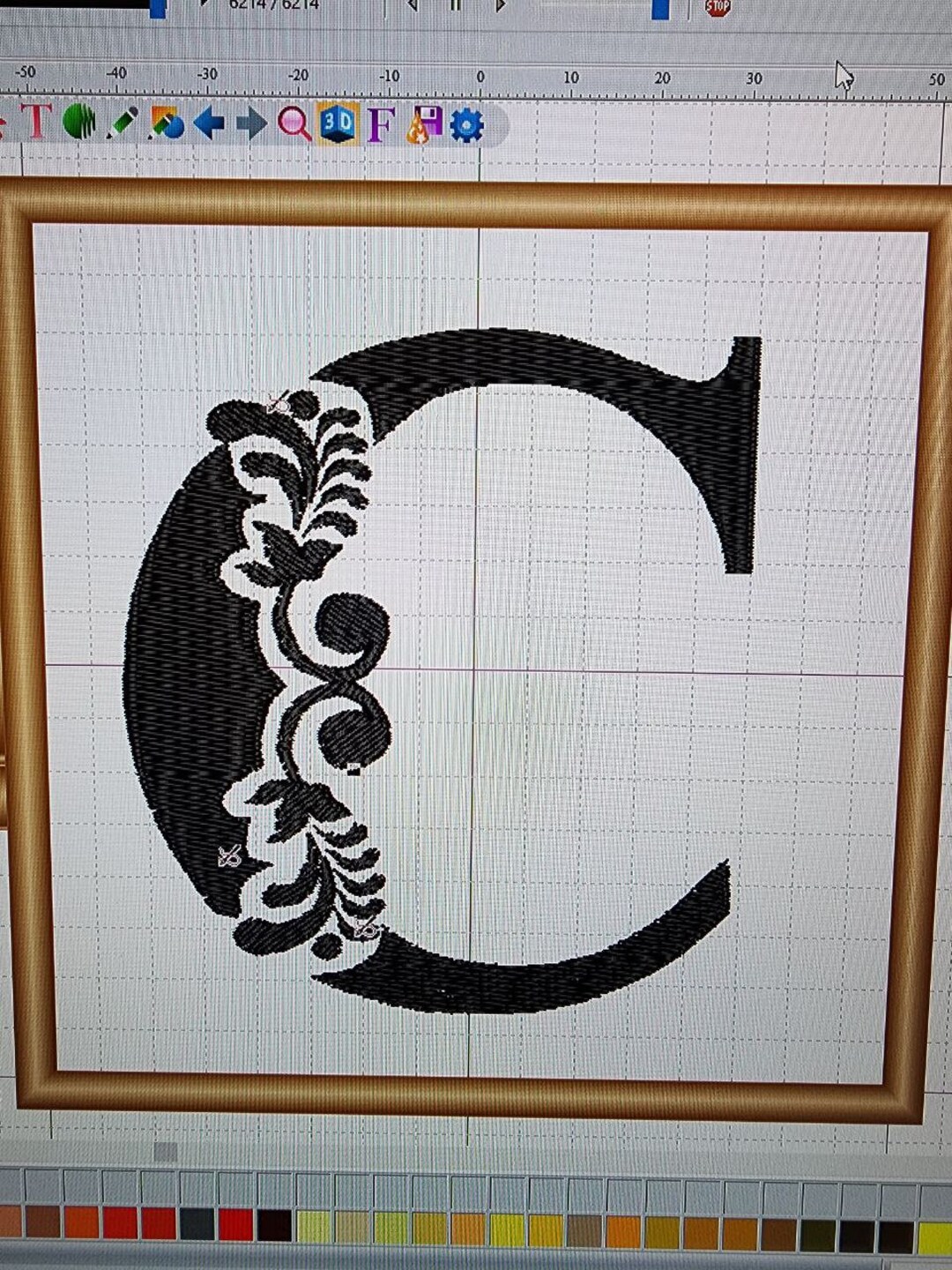 C Alphabet Digital Embroidery Design for Embroidery Machines. Ready to ...
