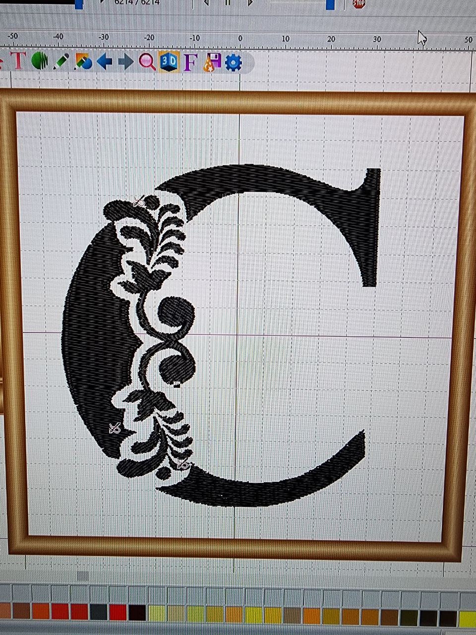 C Alphabet Digital Embroidery Design for Embroidery Machines. Ready to ...