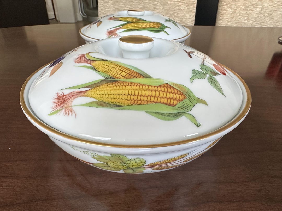 Set of 2 Vintage Royal Worcester Evesham Fine Bone China Serving Dishes ...