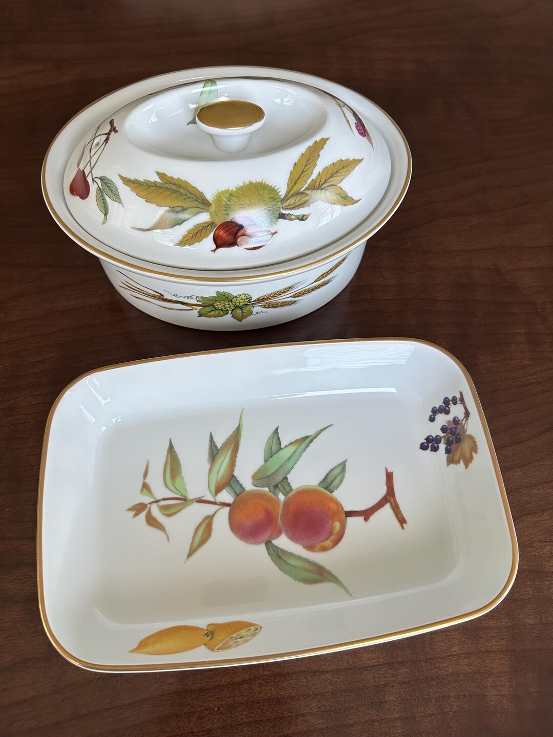 Vintage Royal Worcester Evesham Fine Porcelain Serving Dishes - Etsy
