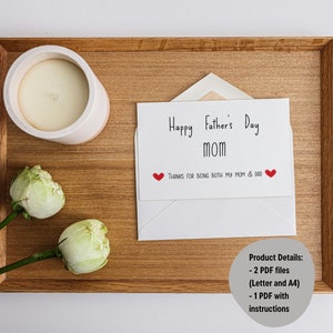 Single Mom on Father's Day Card, Happy Fathers Day Card, Mummy Father ...
