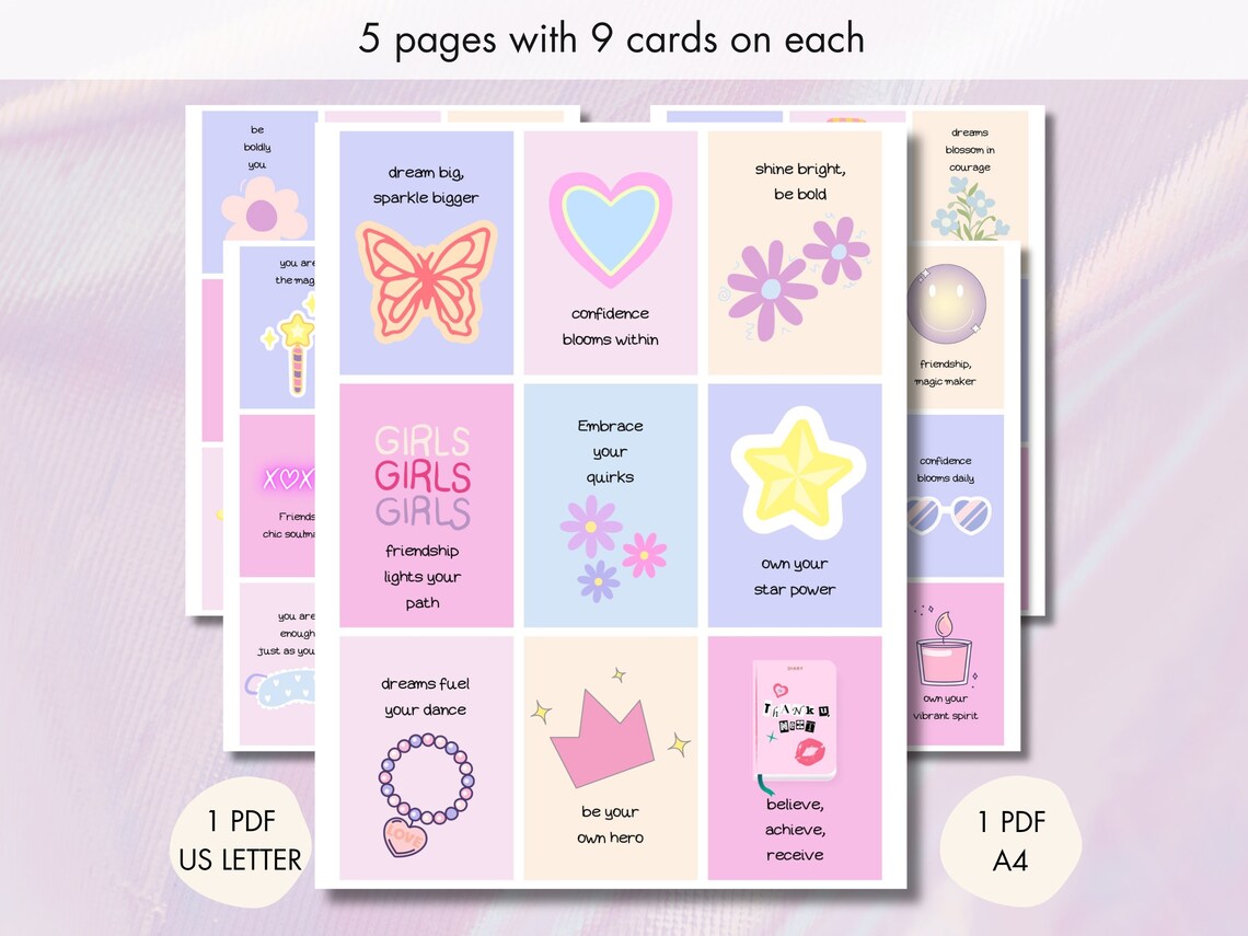 Printable Affirmation Cards Vision Board Printables Quotes About Life ...