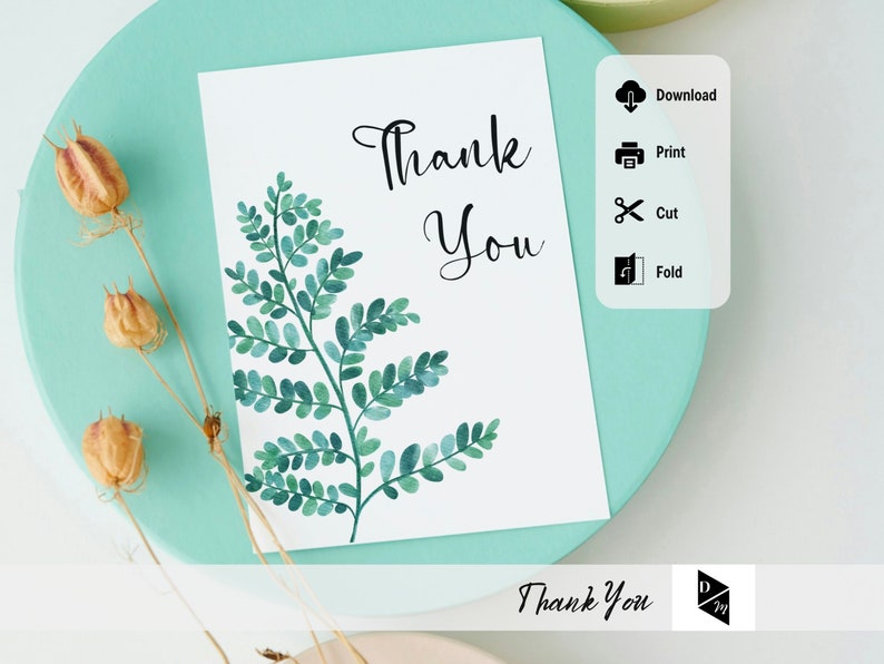 Printable Thank You Card, Gratitude Card, Simple Thank You Card, Minimalist Aesthetic Thank You ...