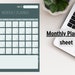 Monthly Planner Printable Organizer, Green Nature Theme, Undated ...