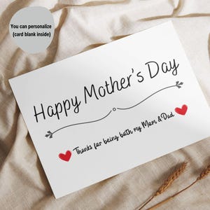 Single Parent Mother's Day Card, Thank You to Parents Who Are Mums ...