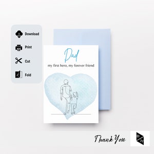 Happy Father's Day Card Fathers Day Card Dad Birthday Card Father ...
