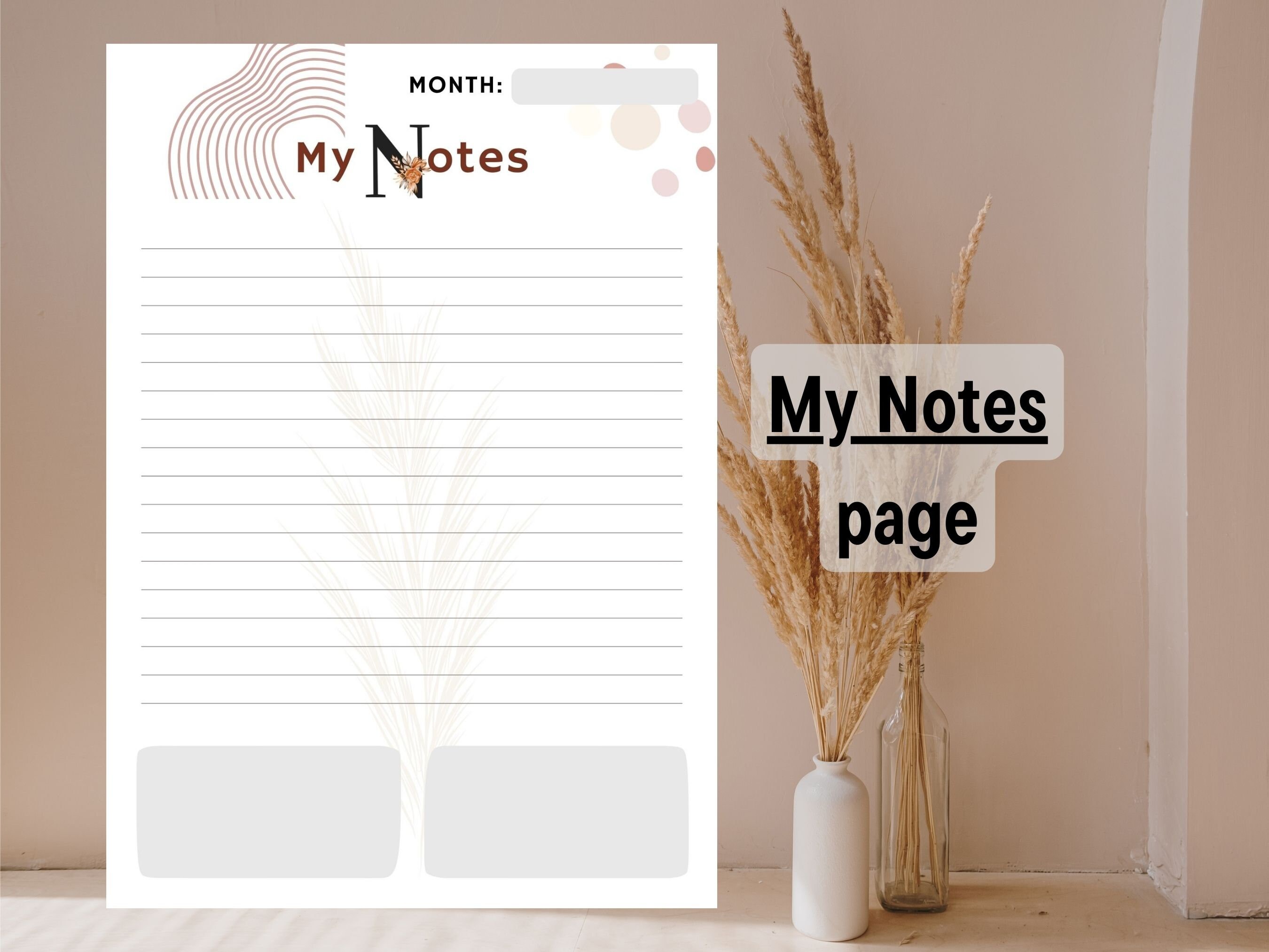 Monthly Planner Printable Organizer Boho Floral Printable Planner ...