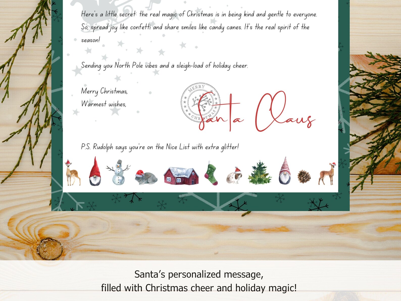 Letter From Santa, Funny Christmas Letter From Santa, Santa Letter for ...