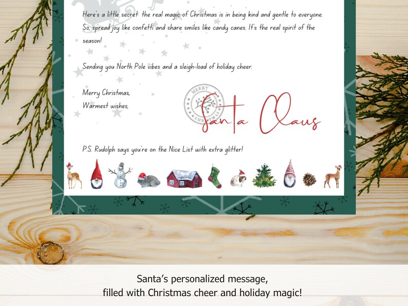 Letter From Santa, Funny Christmas Letter From Santa, Santa Letter for ...