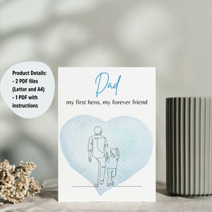 Happy Father's Day Card Fathers Day Card Dad Birthday Card Father ...