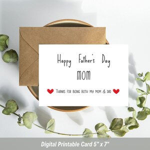 Single Mom on Father's Day Card, Happy Fathers Day Card, Mummy Father ...