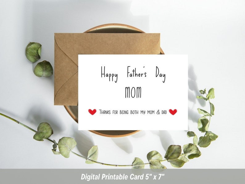 Single Mom on Father's Day Card, Happy Fathers Day Card, Mummy Father ...