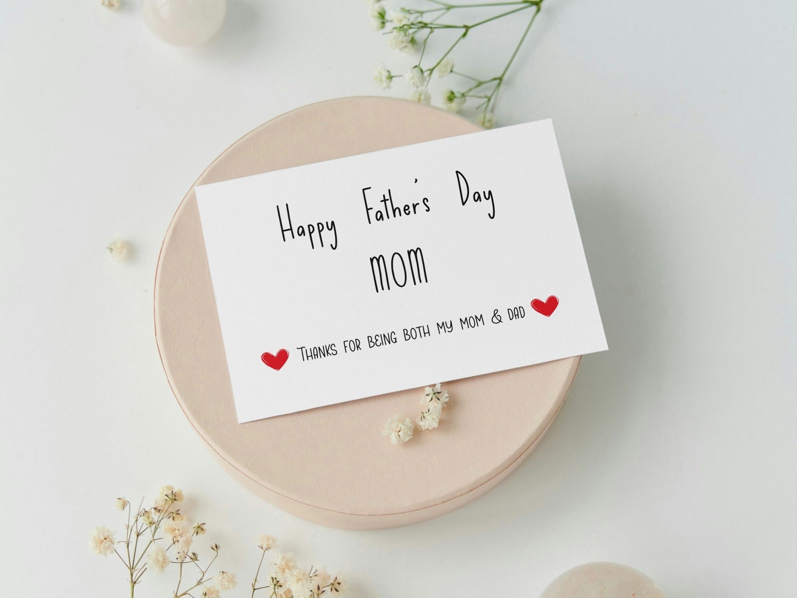 Single Mom on Father's Day Card Happy Fathers Day Card Mom on Fathers ...