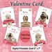 Printable Dog Valentine Card Set, Puppy Dog Collection, Puppy Valentine ...