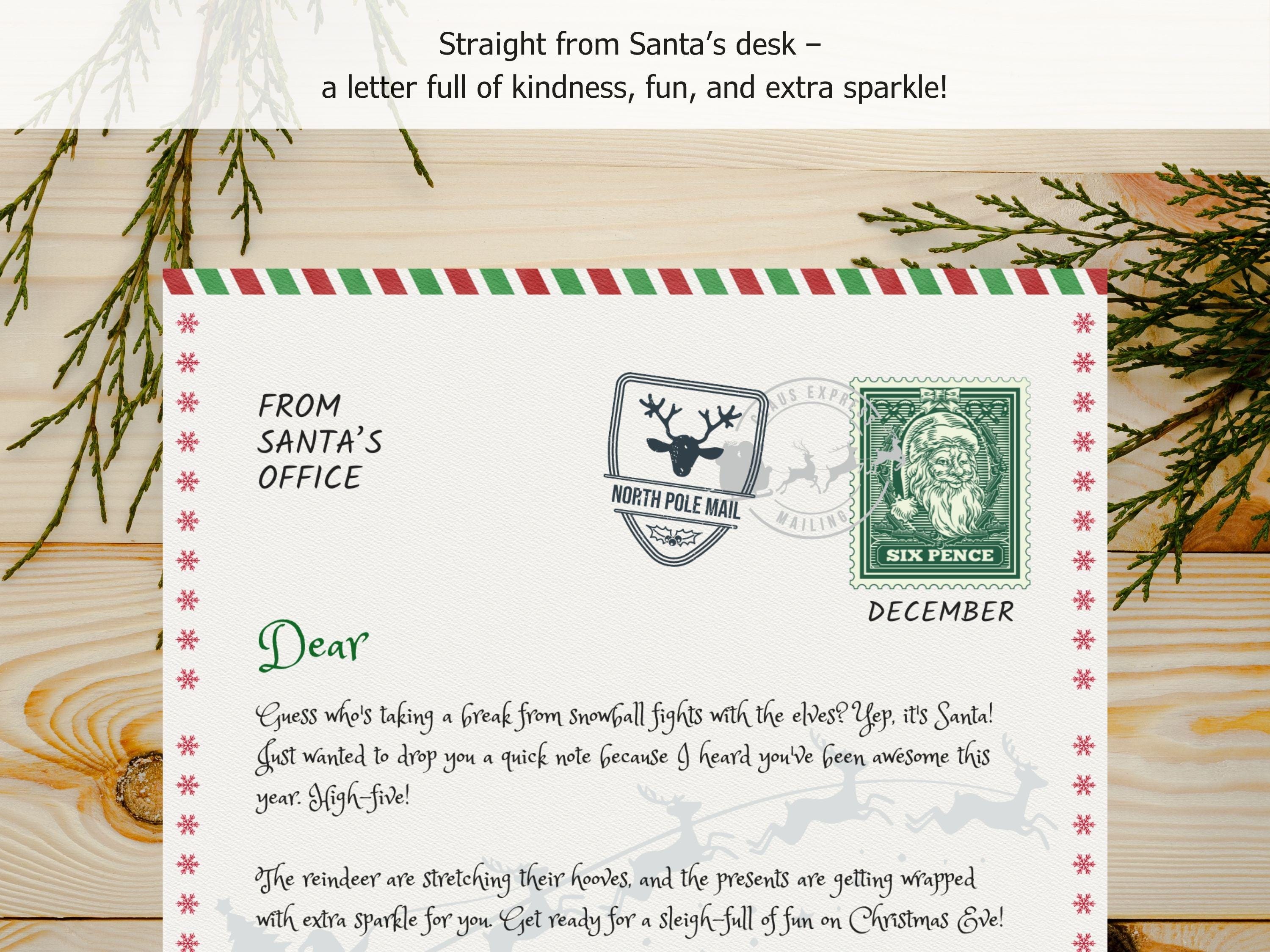 Letter From Santa, Funny Christmas Letter From Santa, Santa Letter for ...