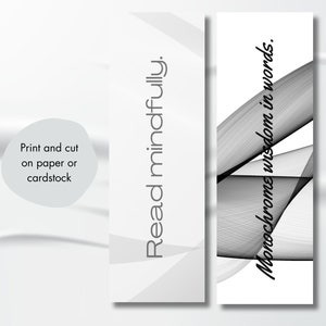 Minimalist Printable Bookmarks With Inspirational Reading Quotes ...