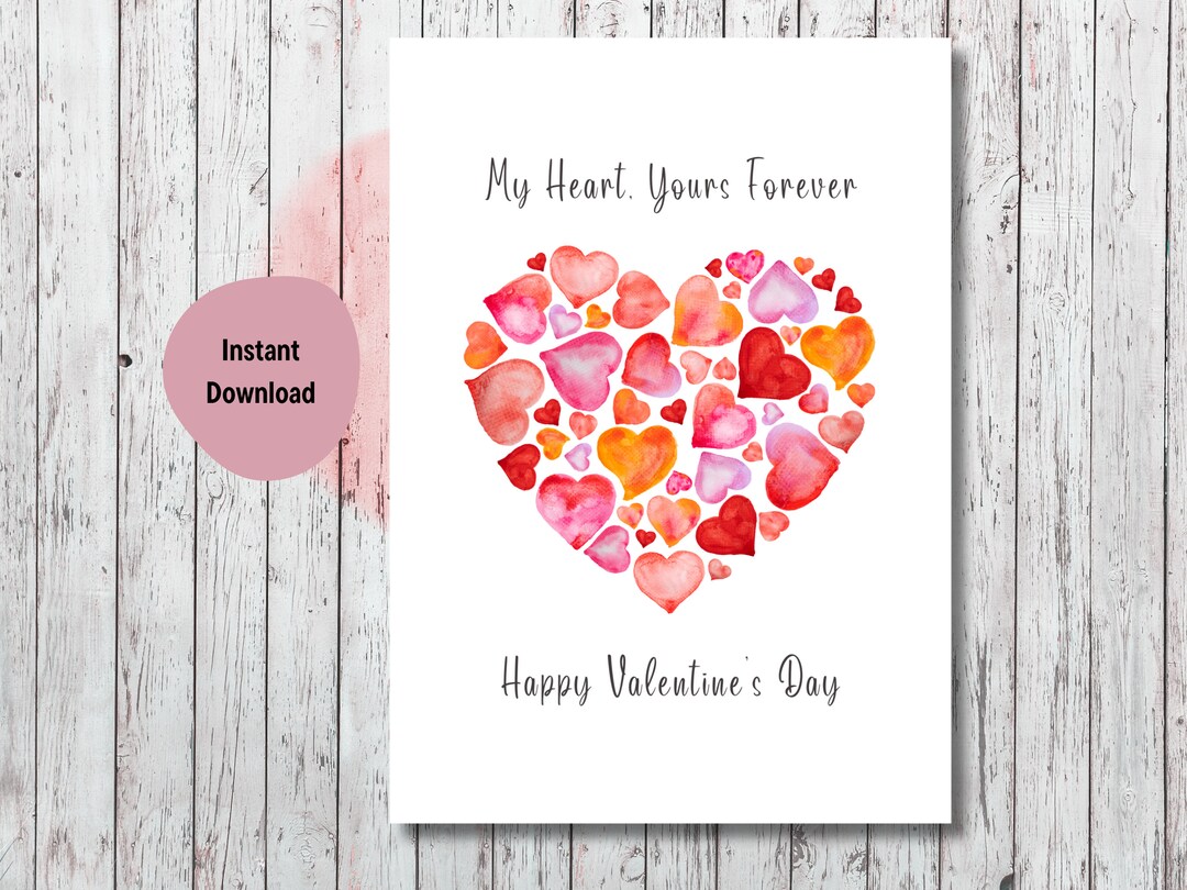 Valentine Card, Valentine Printable, Valentines Day Cards, Valentine's ...