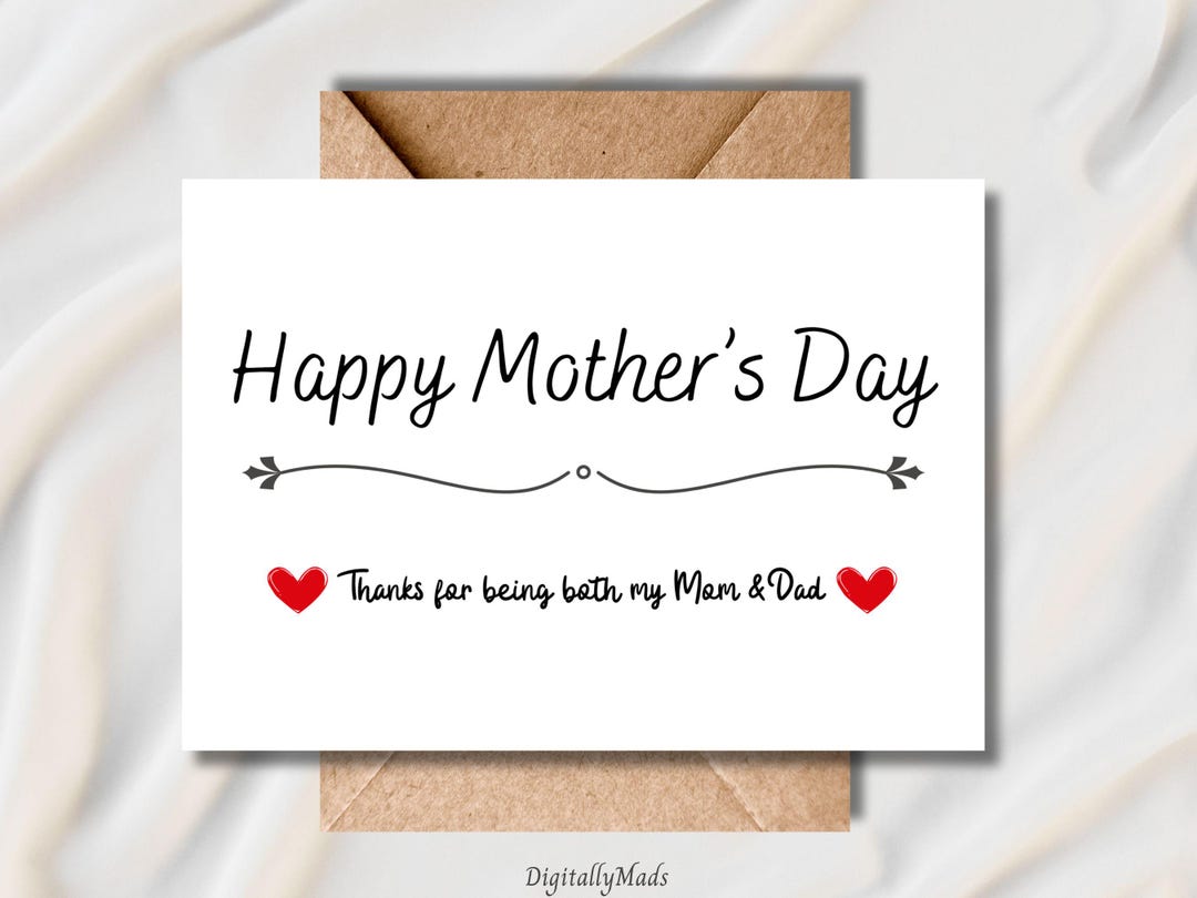 Single Parent Mother's Day Card, Thank You to Parents Who Are Mums ...