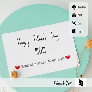 Single Mom on Father's Day Card, Happy Fathers Day Card, Mummy Father ...