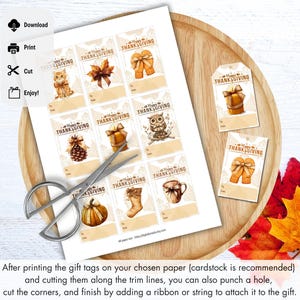 Thanksgiving Gift Tags Printable, Coquette Fall Tags, PDF Thank You ...