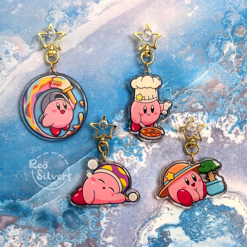 Kirby Epoxy Acrylic Keychains - Etsy