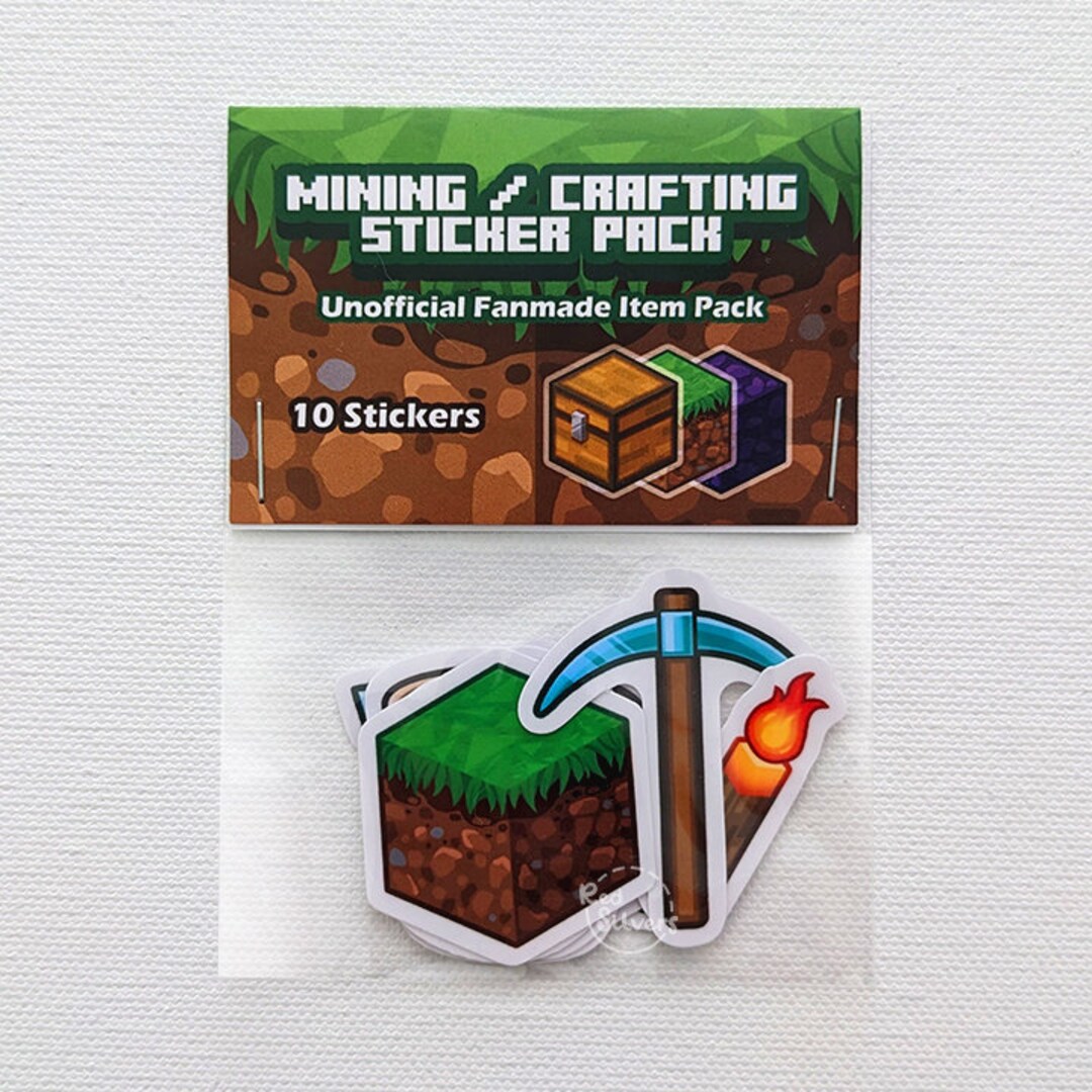Mining/crafting Sticker Pack - Etsy