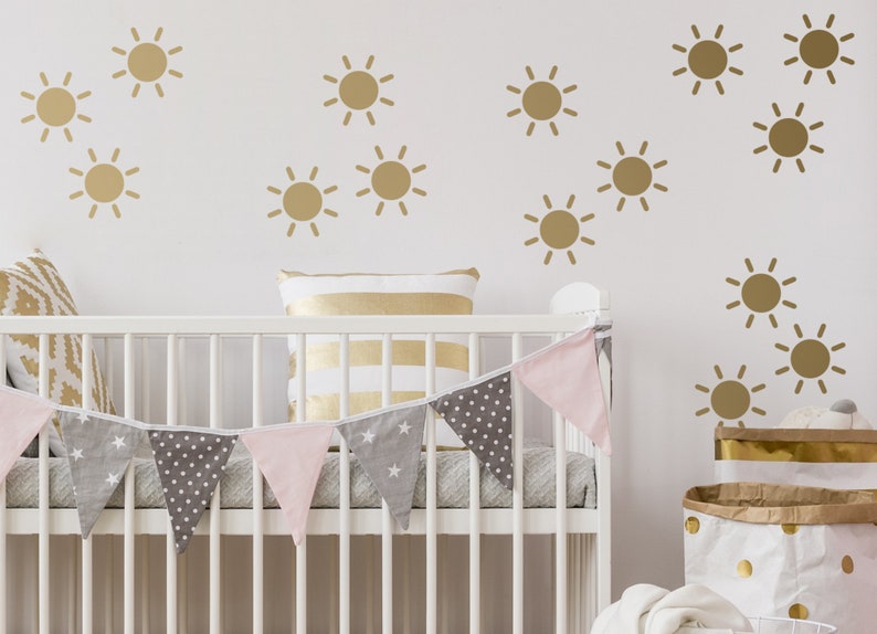 Little Sun Wall Decal, Trendy Wall Sticker, Home Wall Sticker, Nursery ...