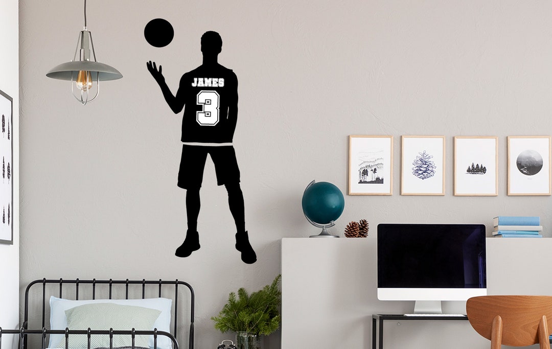 Basketball Jersey Decal, Custom Name Decal, Basketball Player ...