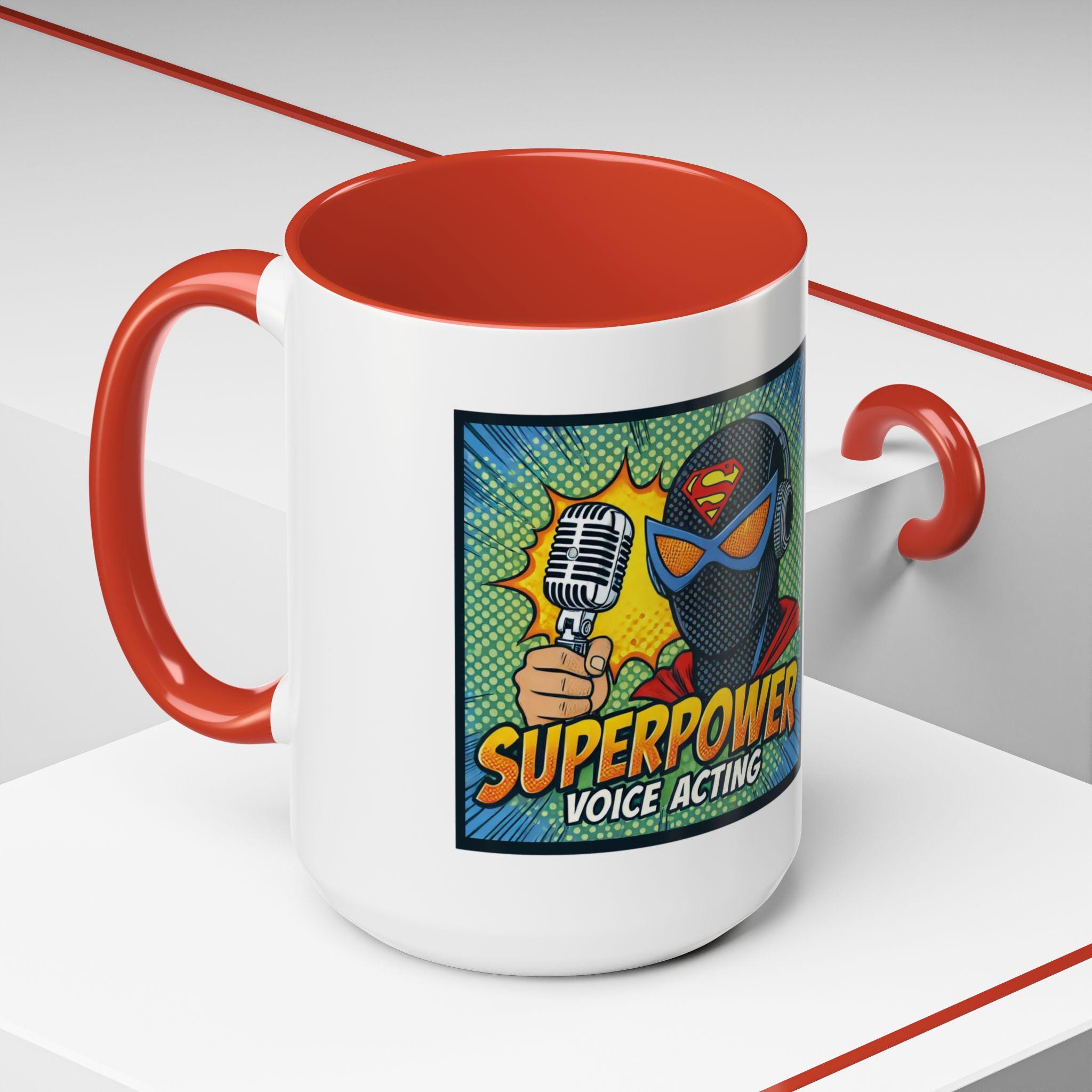 Superpower Voice Acting Mug - Comic-style Coffee Mug for Voice Actors ...