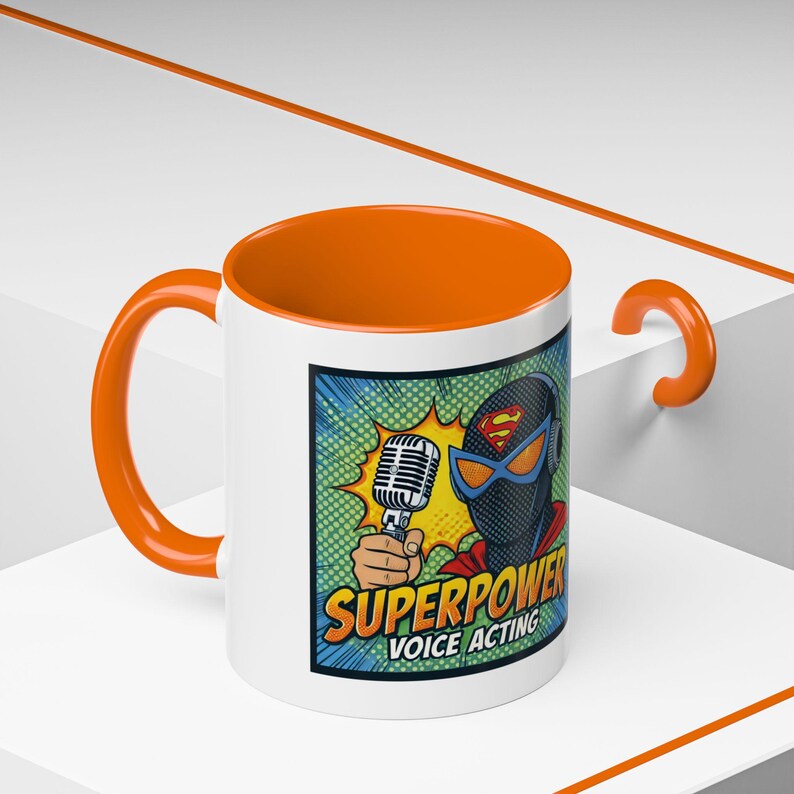 Superpower Voice Acting Mug - Comic-style Coffee Mug for Voice Actors ...