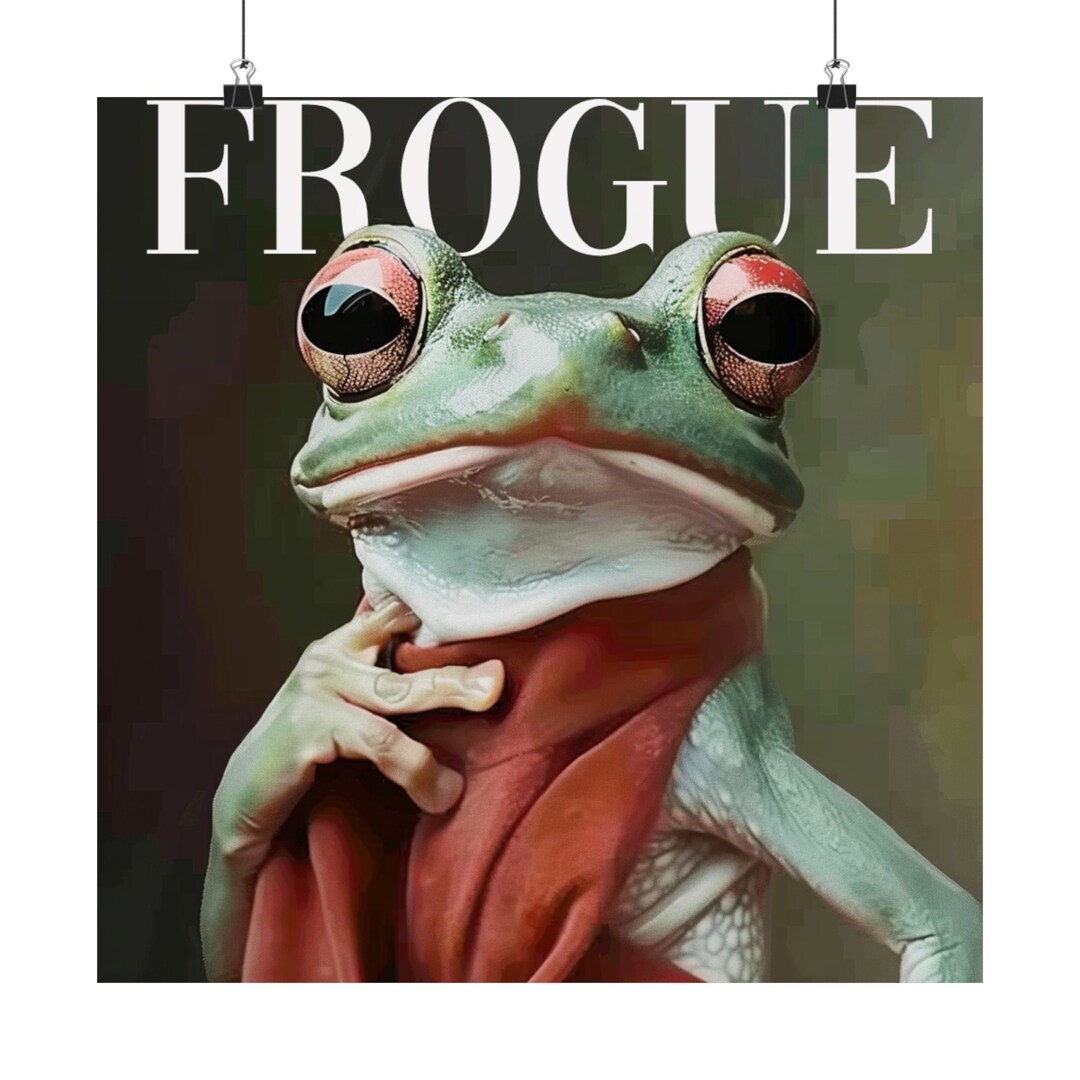 Frogue Art Posters Frog Poster, Funny Poster, Funny Bathroom Poster ...