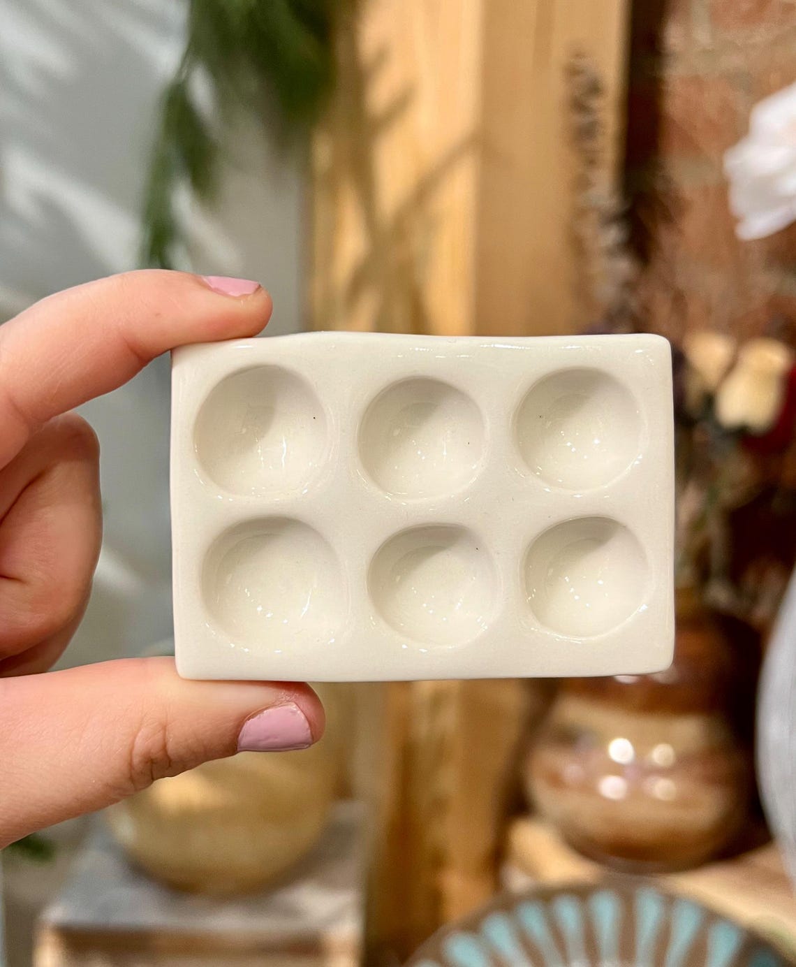 Mini Paint Palette, Artist Gift, Painter Gift, Ceramic Paint Palette ...