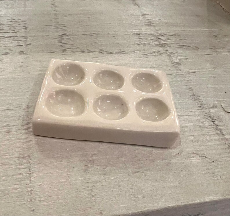 Mini Paint Palette, Artist Gift, Painter Gift, Ceramic Paint Palette ...