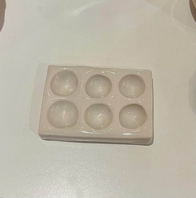 Mini Paint Palette, Artist Gift, Painter Gift, Ceramic Paint Palette ...