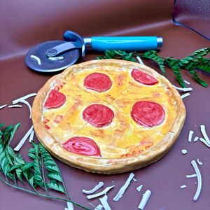 Handcrafted Ceramic Pepperoni Pizza Plate: Food Decor, Pizza Lover Gift ...