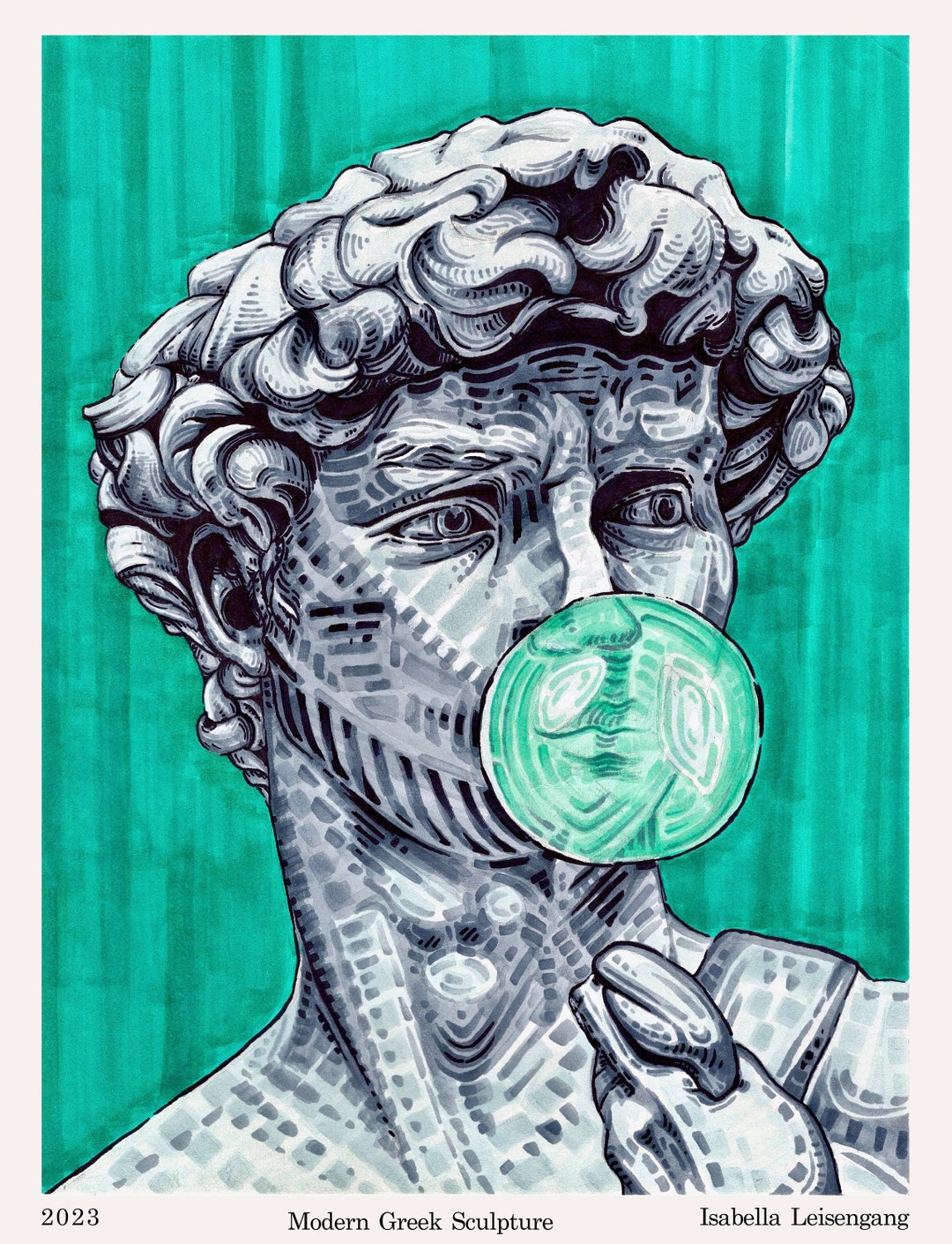 Modern Greek Sculpture Print - Etsy