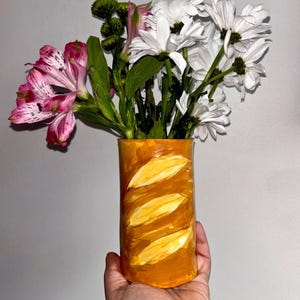 Baguette Bread Vase – Handmade Ceramic Vase, Funny Food-inspired Home ...