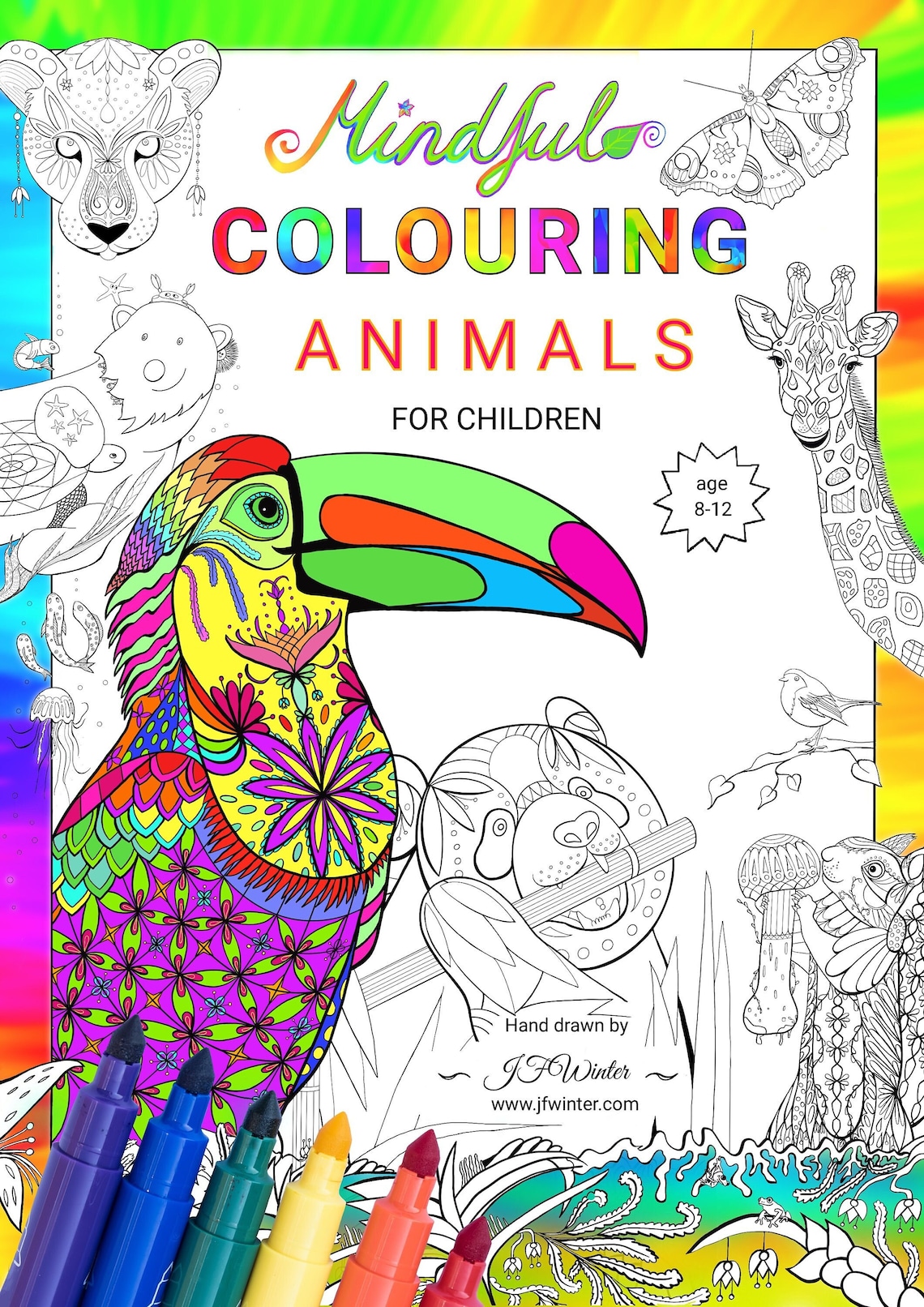 Mindful Colouring Animals for Children Age 8-12, Printable PDF Download ...