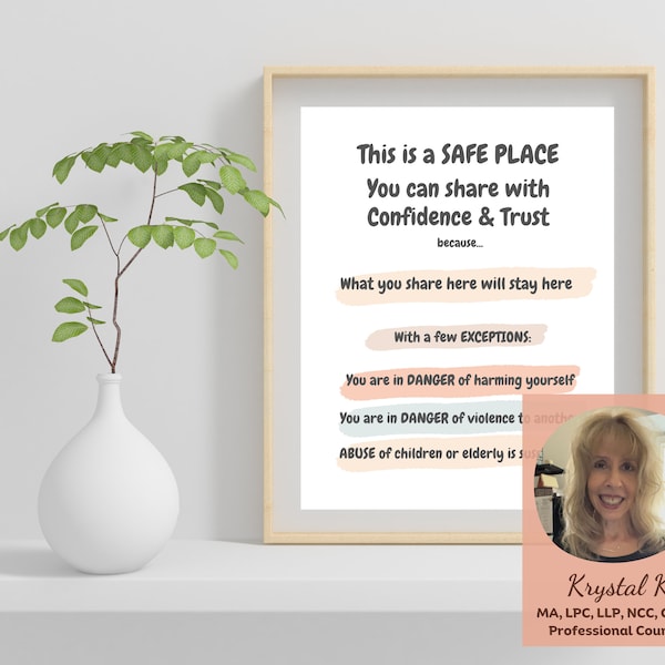 Safe Place Sign - Etsy